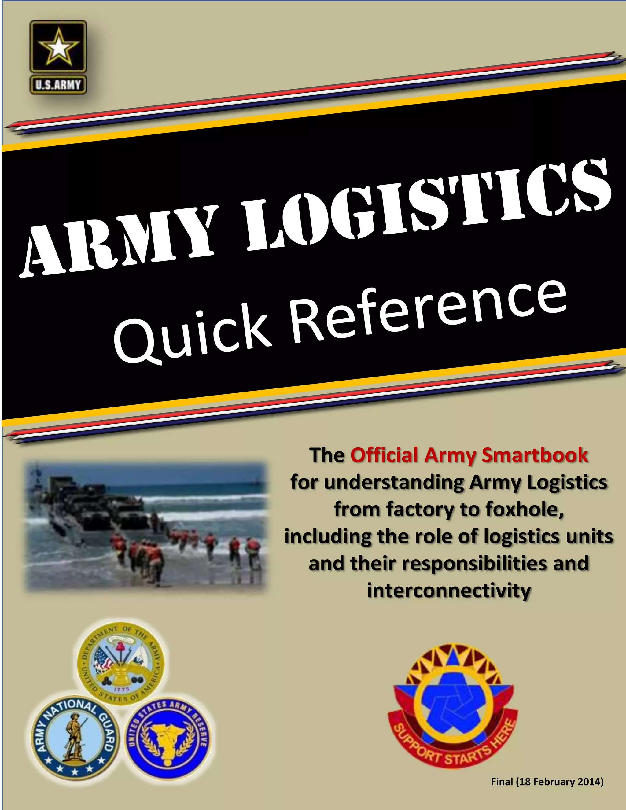 US Army Logistics Quick Reference Guide Feb 14, 2014 | PDF