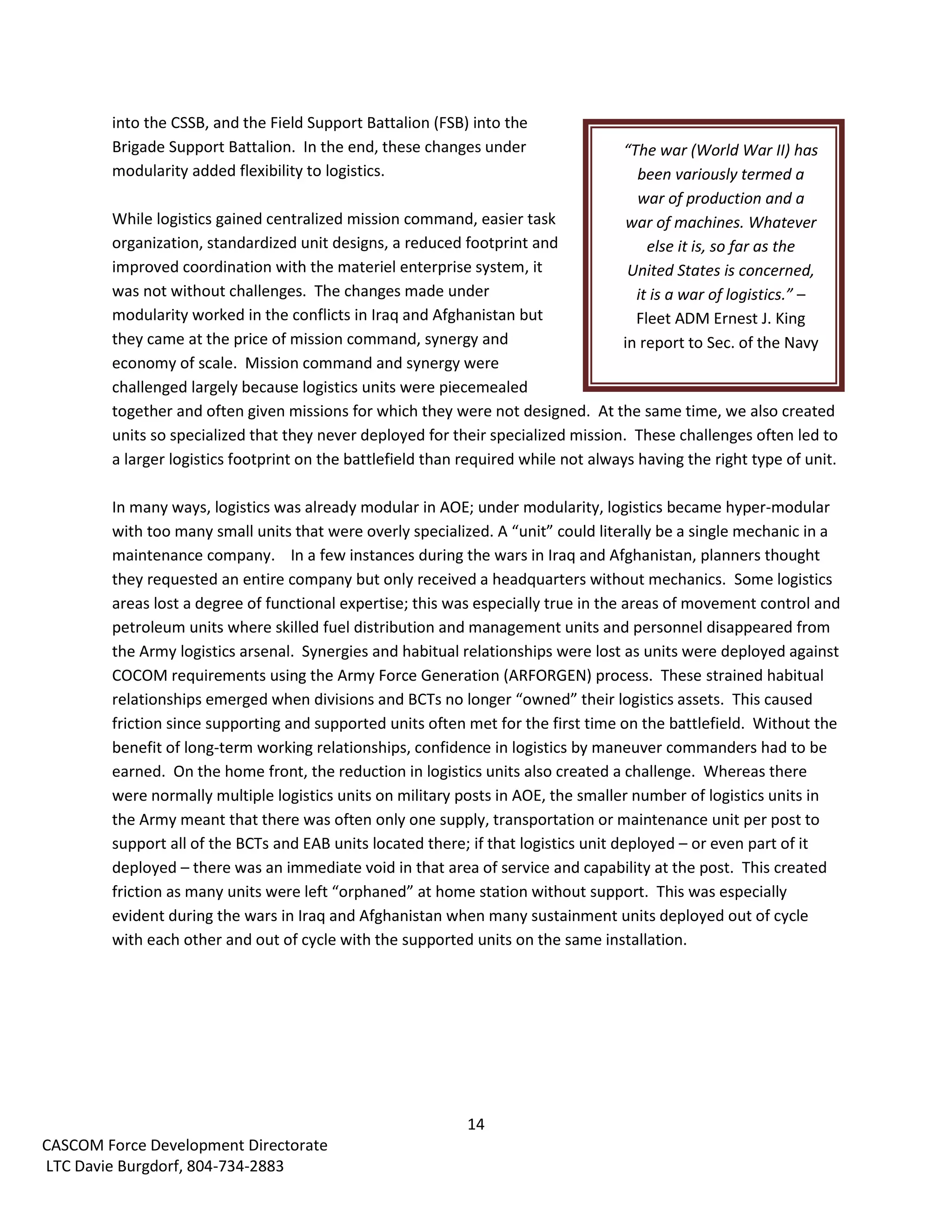 US Army Logistics Quick Reference Guide Feb 14, 2014 | PDF