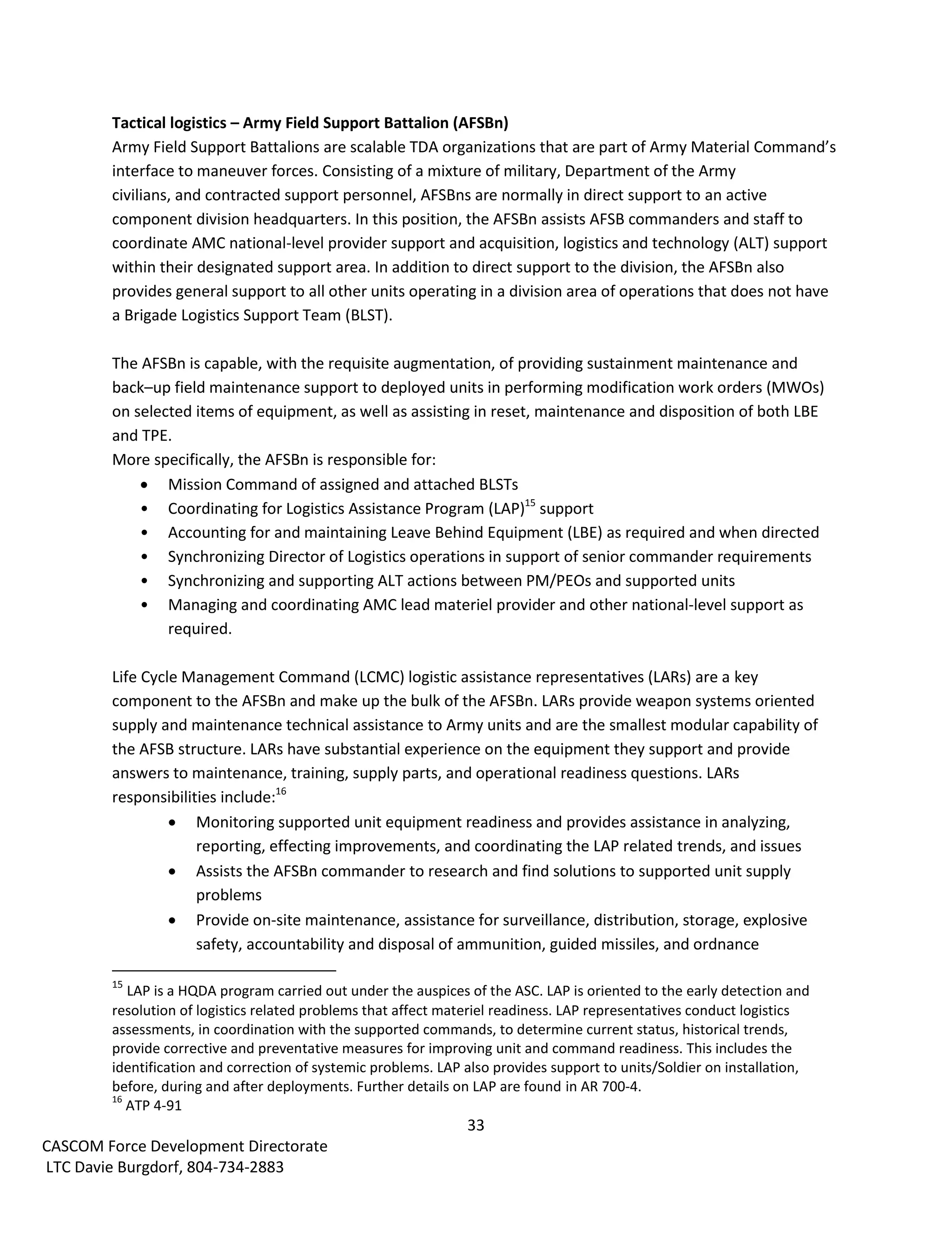 US Army Logistics Quick Reference Guide Feb 14, 2014 | PDF