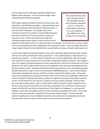 US Army Logistics Quick Reference Guide Feb 14, 2014 | PDF