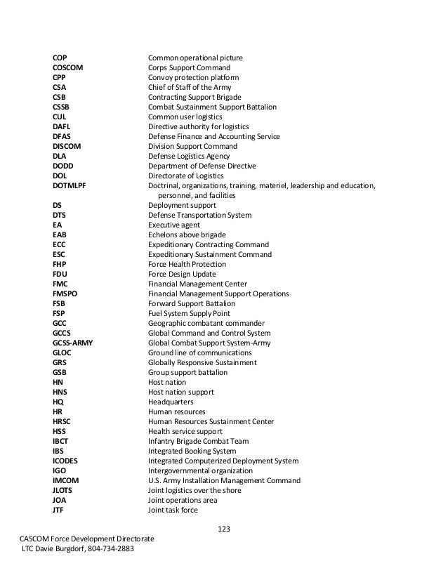 US Army Logistics Quick Reference Guide Feb 14, 2014