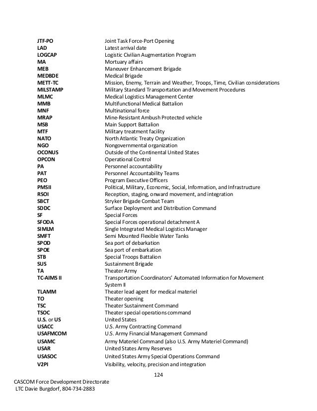 US Army Logistics Quick Reference Guide Feb 14, 2014