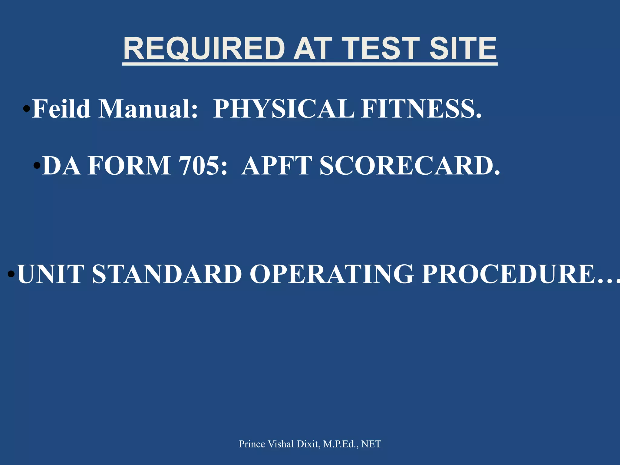 Us army physical fitness test | PPTX