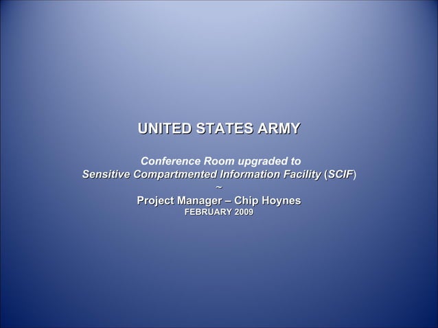 Us Army Turn Key Scif Pm Chip Hoynes | PPT | Information and Network ...