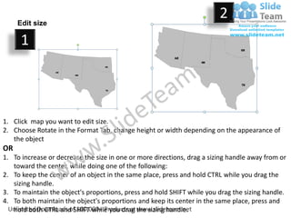 Usa south west region country editable powerpoint maps with states and ...