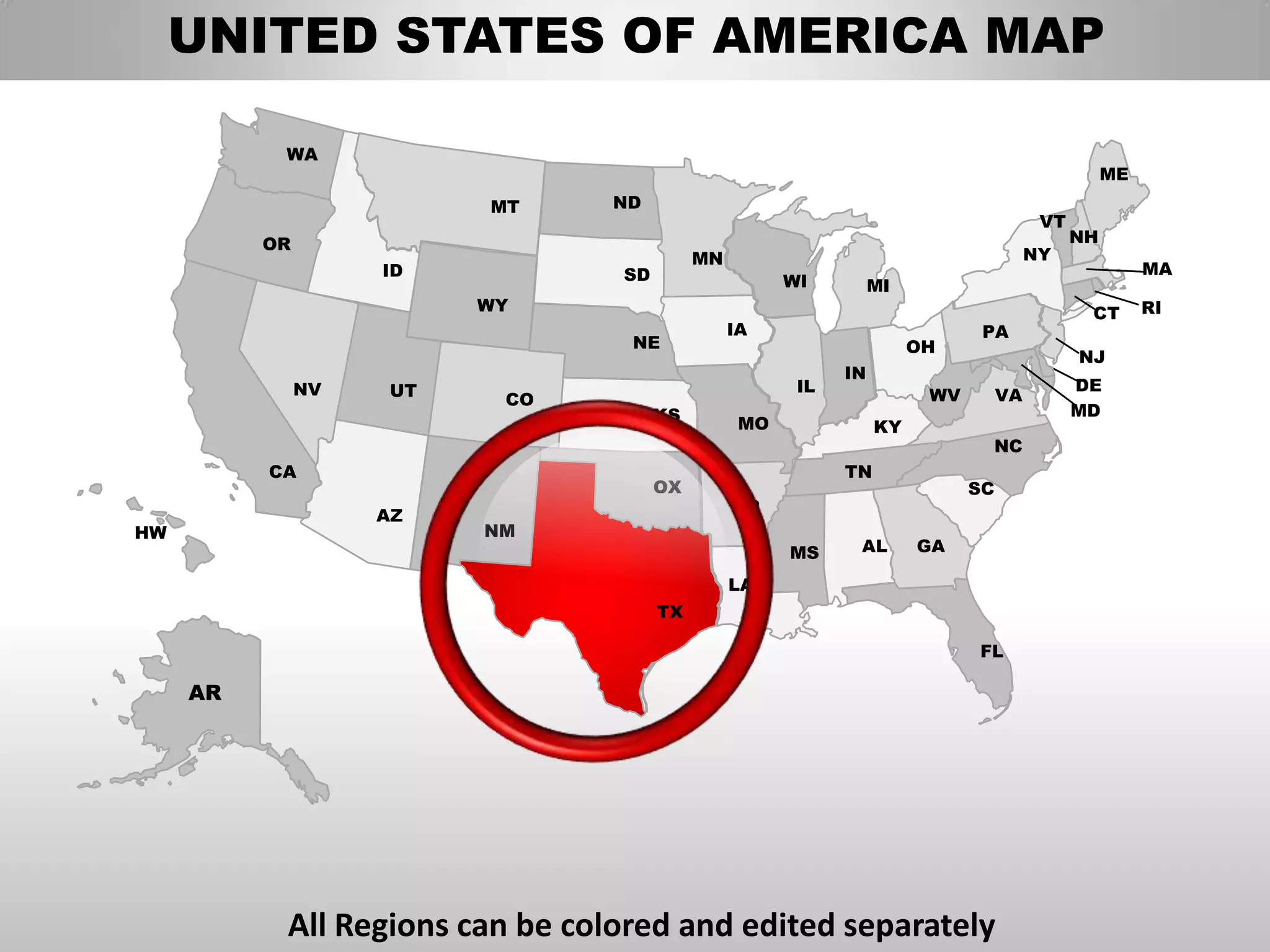 Usa texas state powerpoint county editable ppt maps and templates | PPTX