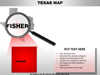 Usa texas state powerpoint county editable ppt maps and templates | PPTX