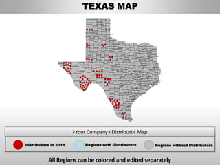 Usa texas state powerpoint county editable ppt maps and templates | PPTX