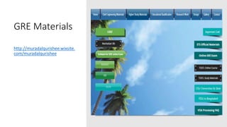 USA visa full processing including GRE, TOEFL & IELTS Materials | PPT