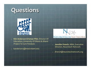 Webinar about stem cell therapies for spinal cord injury_Oct2014 | PDF
