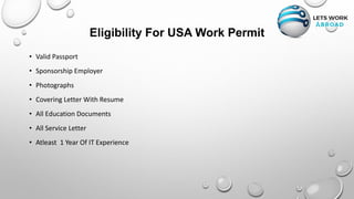 usa work permit services in hyderabad . | PPT