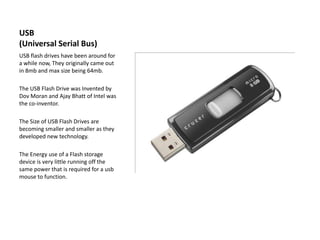 Usb | PPTX | Data Storage and Warehousing | Computing