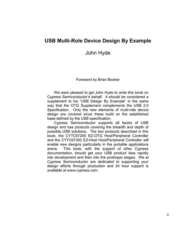 Usb Multi Role Device Design By Example | PPT