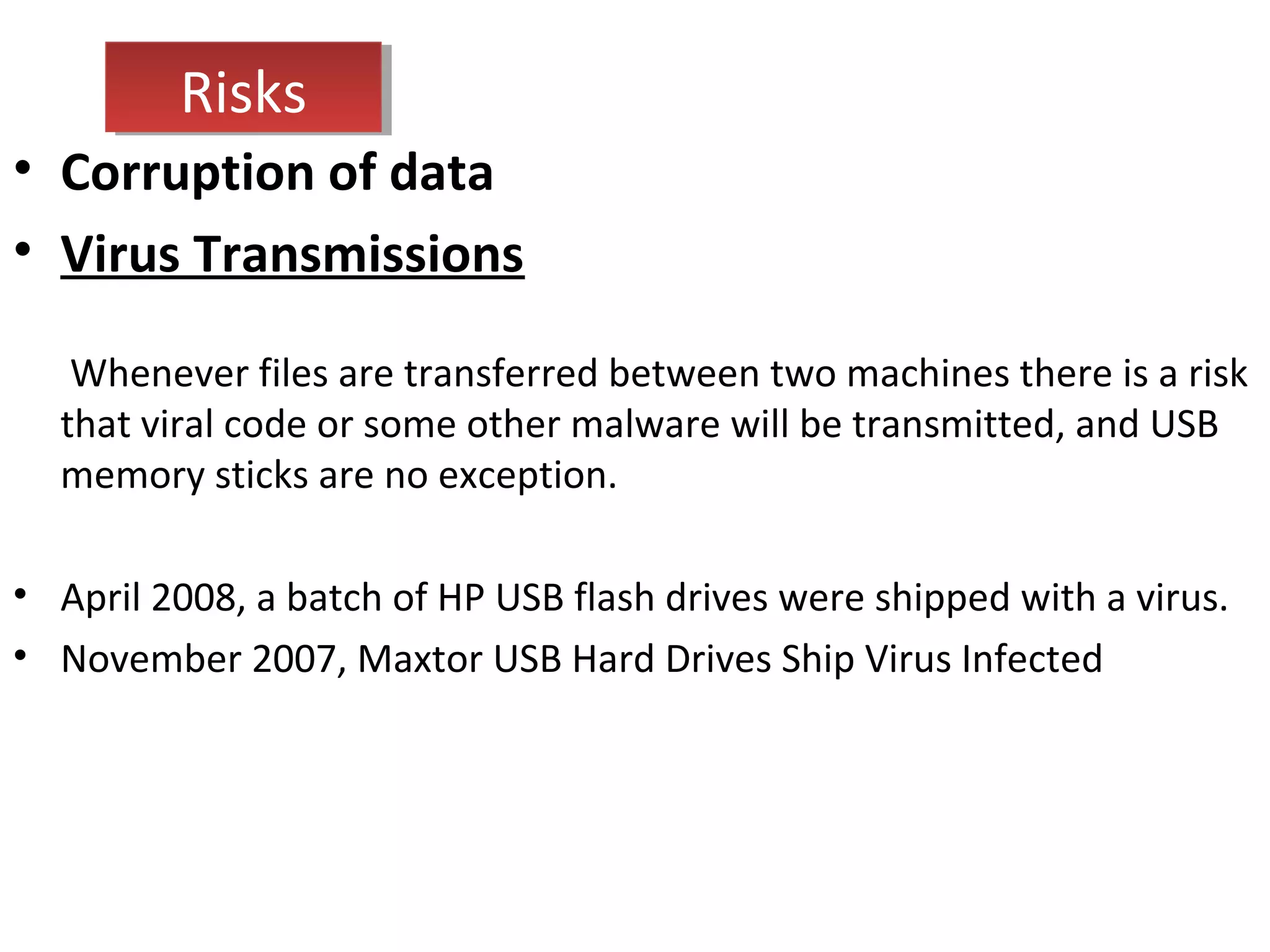 USB flash drive security | PPT