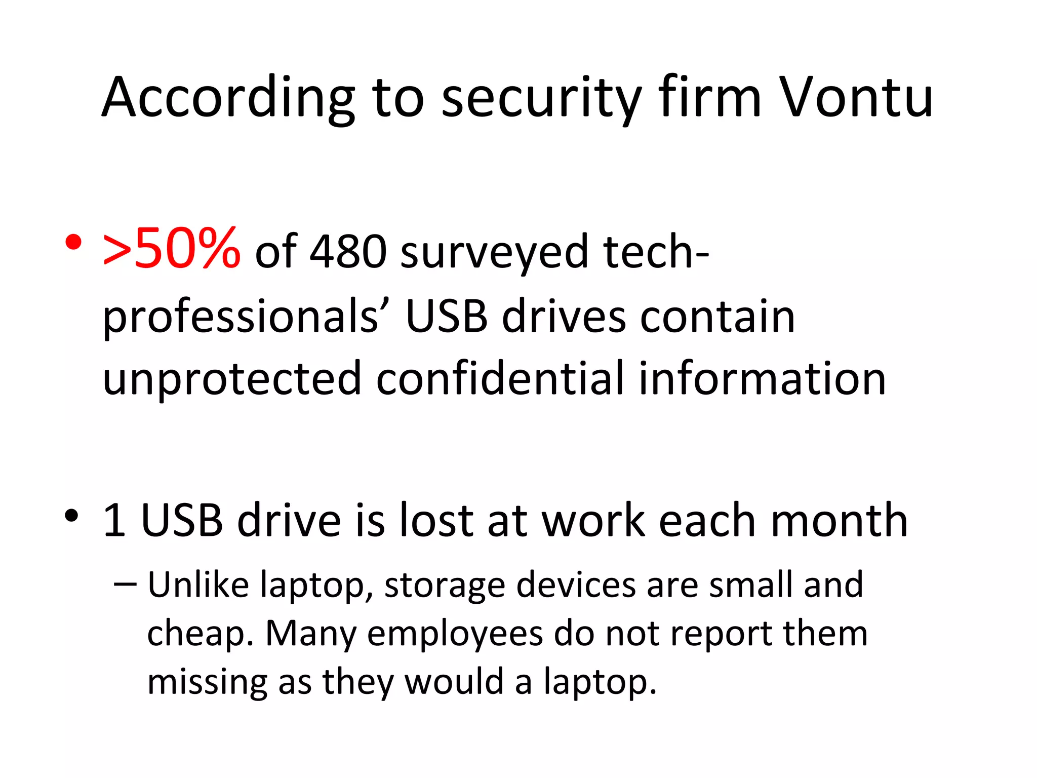 USB flash drive security | PPT
