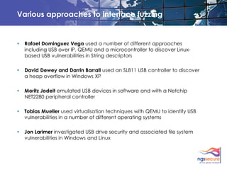 USB: Undermining Security Barriers | PPT