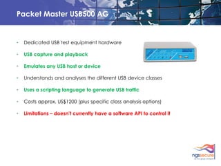 USB: Undermining Security Barriers | PPT