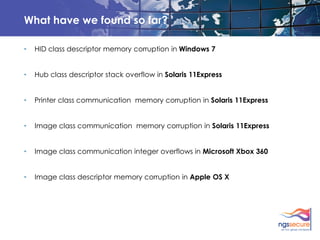 USB: Undermining Security Barriers | PPT