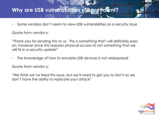 USB: Undermining Security Barriers | PPT