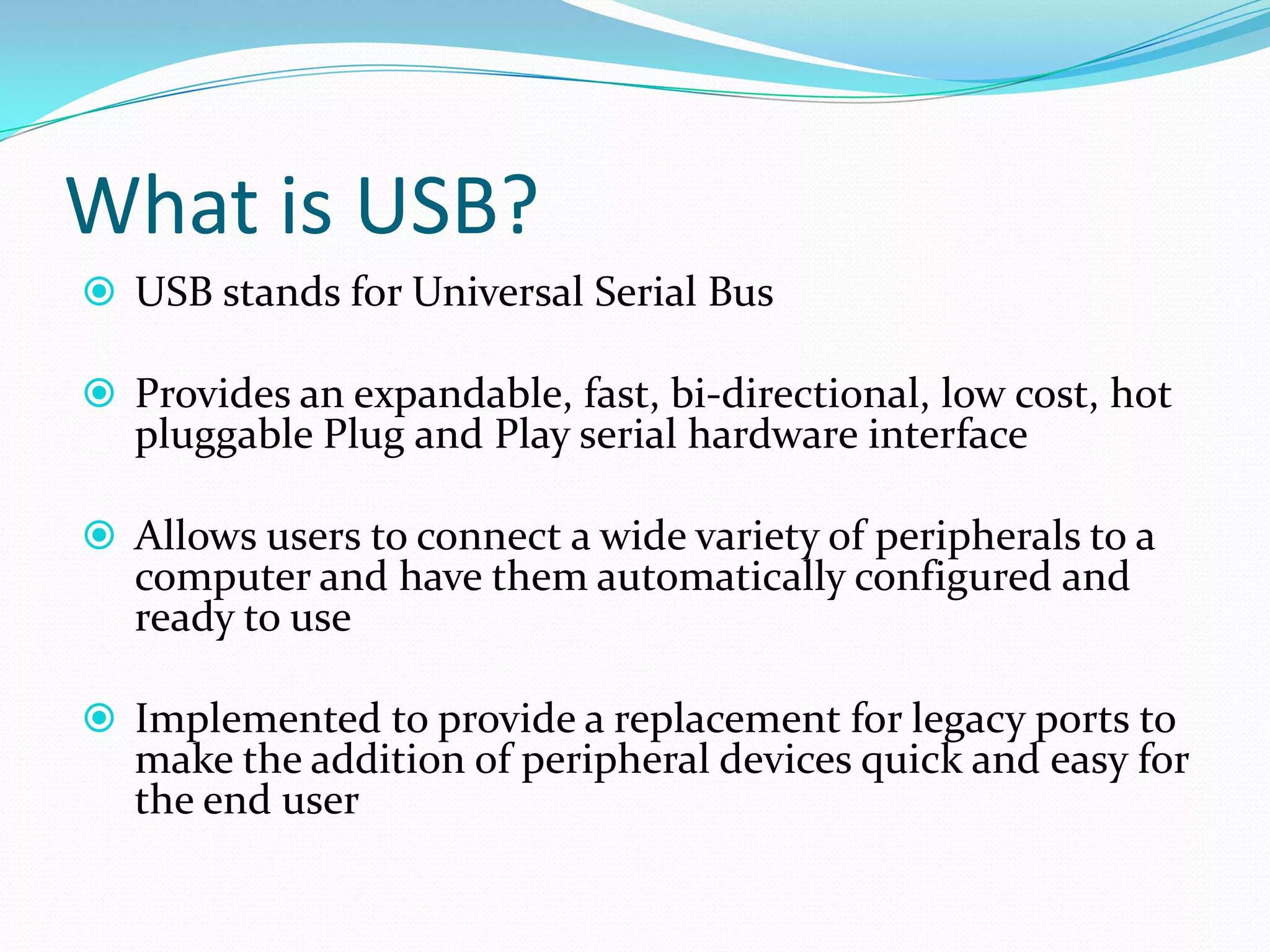 Usb Universal Serial Bus Pptx