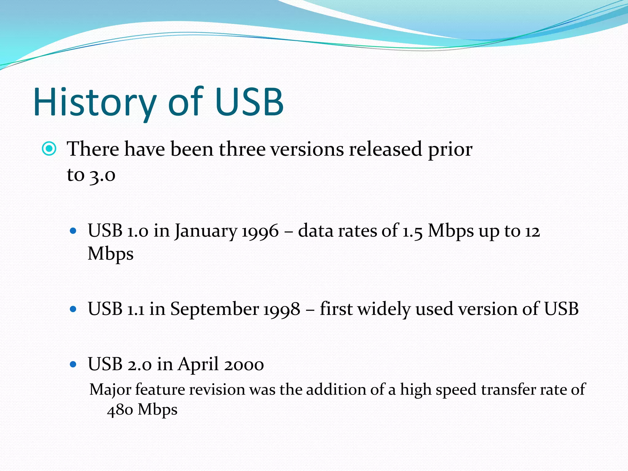 Usb Universal Serial Bus Pptx Computer Peripherals Computing