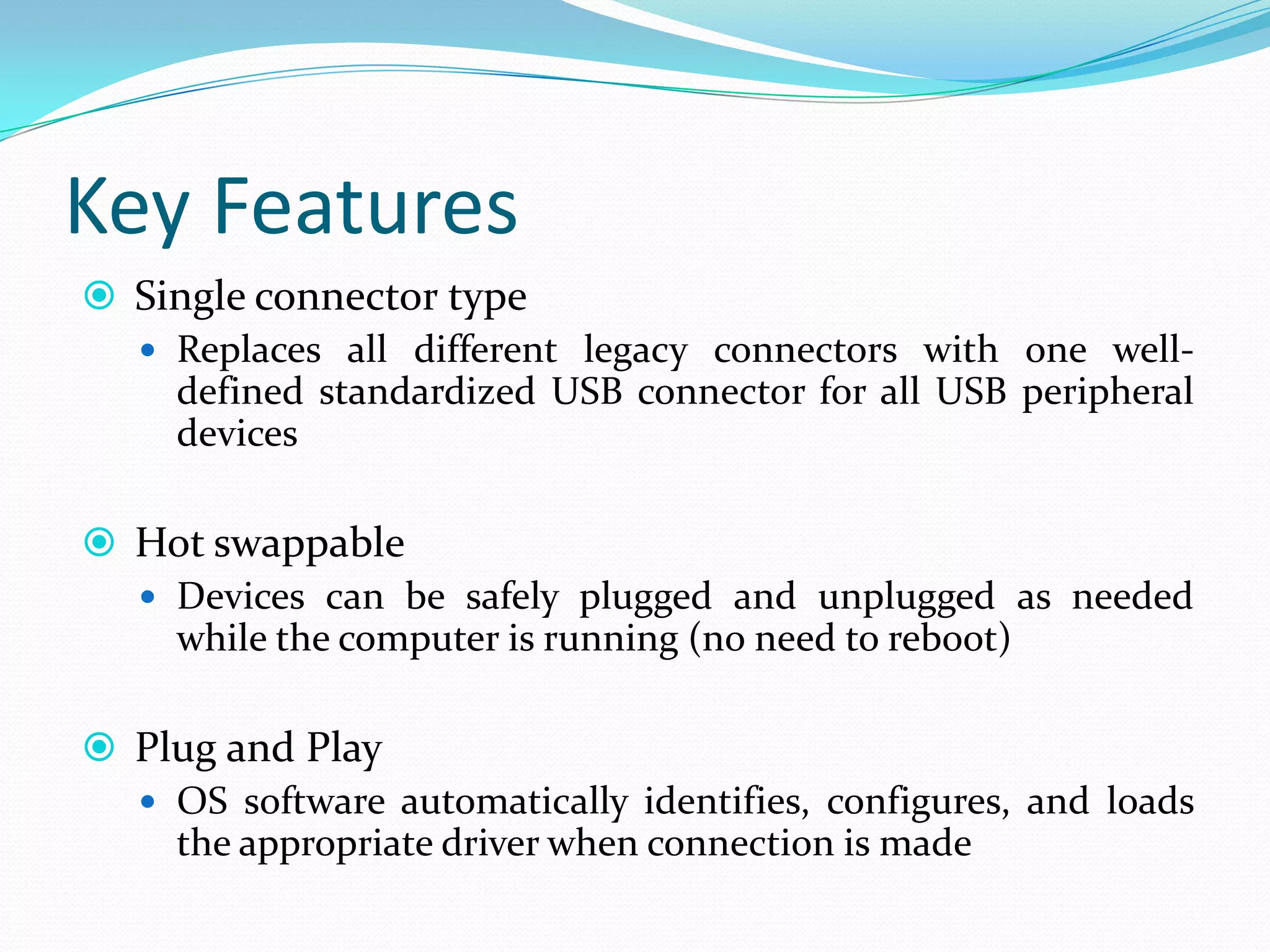 Usb Universal Serial Bus Pptx Computer Peripherals Computing