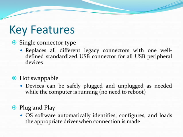 Usb universal serial bus | PPTX | Computer Peripherals | Computing