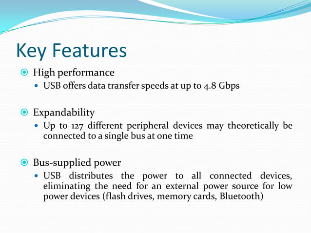 Usb Universal Serial Bus Pptx Computer Peripherals Computing
