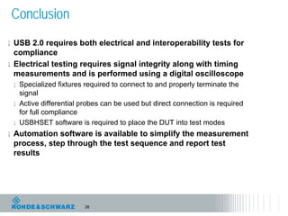 USB 2.0 Compliance Testing | PDF