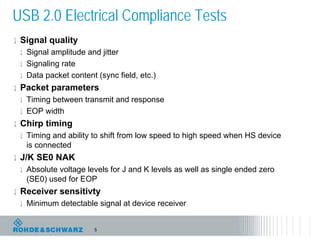 USB 2.0 Compliance Testing | PDF