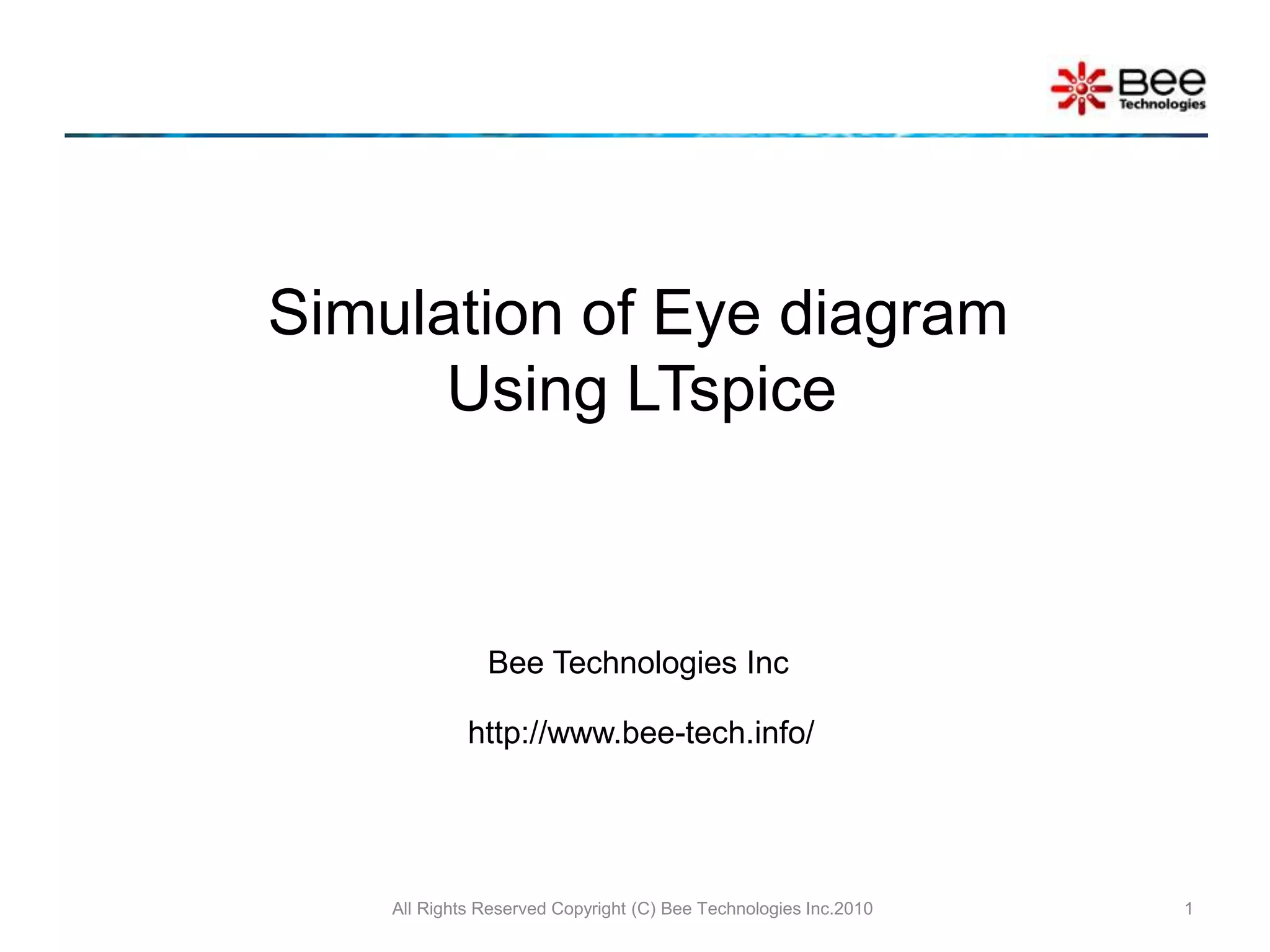 Simulation of Eye diagram (LTspice) | PPTX