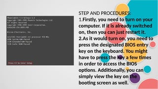 USB BIOS BOOTING.pptx for a ICT Teachers | PPT