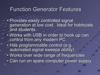 Usb Controlled Function Generator | PPT