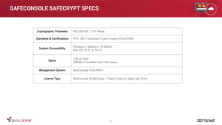 암호화 보안USB·외장하드 중앙관리 솔루션 ‘DataLocker SafeConsole’_소개자료 | PDF