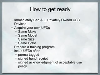USB Device Policy | PPT