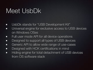 UsbDk at a Glance | PPT