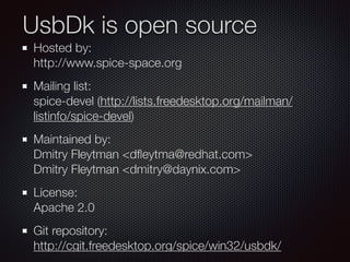 UsbDk at a Glance | PPT