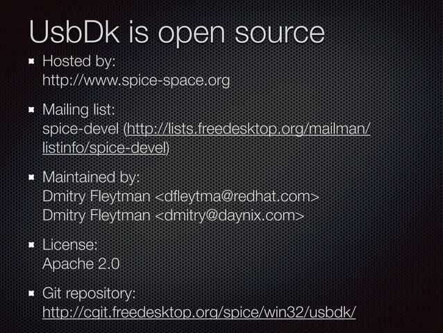 UsbDk at a Glance | PPT