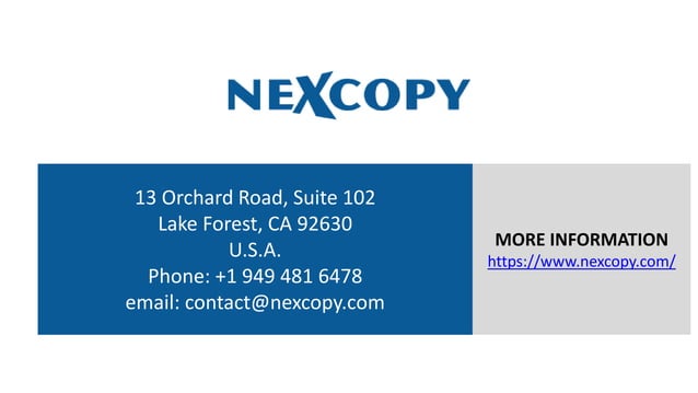 USB Duplicator by Nexcopy, Model USB600PC | PPT