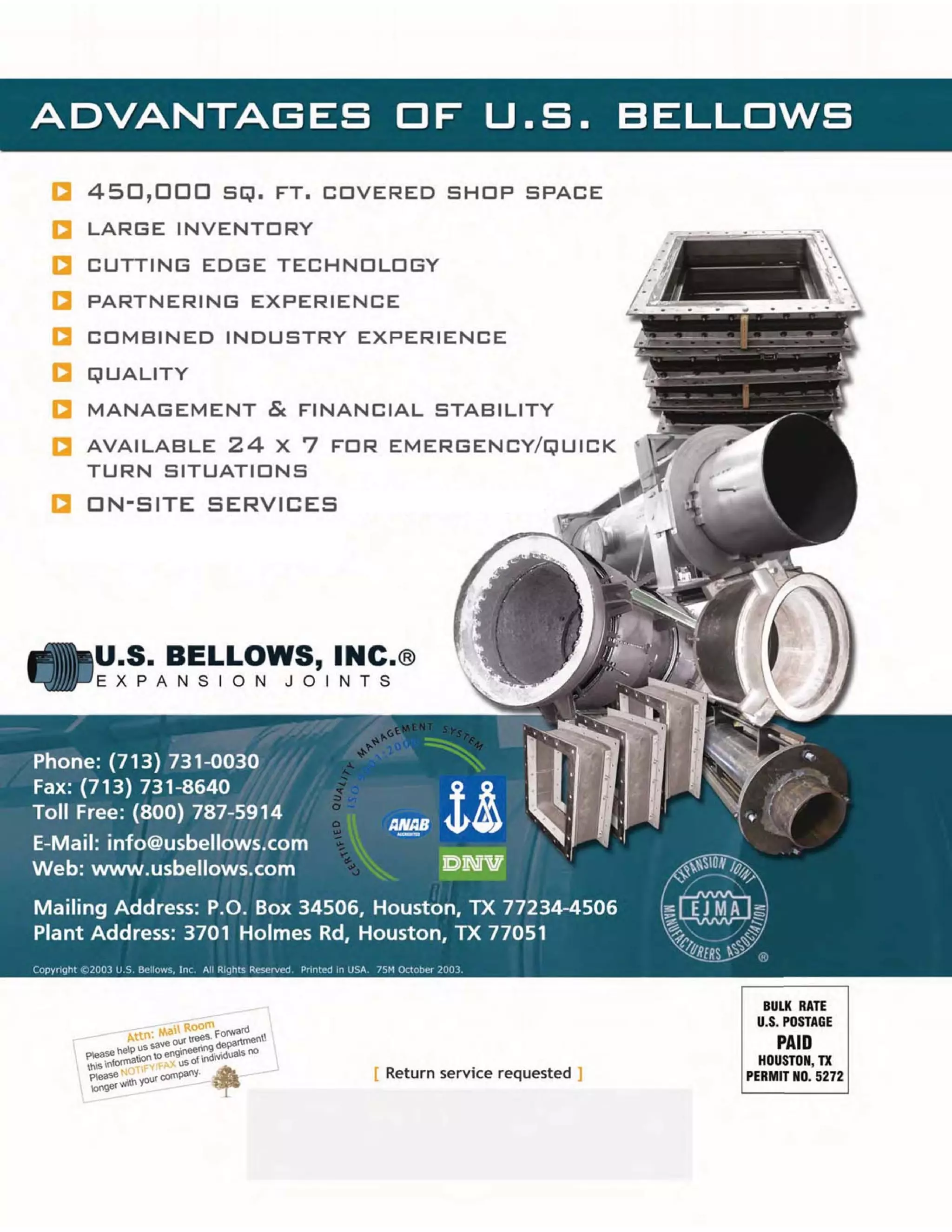 U.S. Bellows Expansion Joint Brochure | PDF