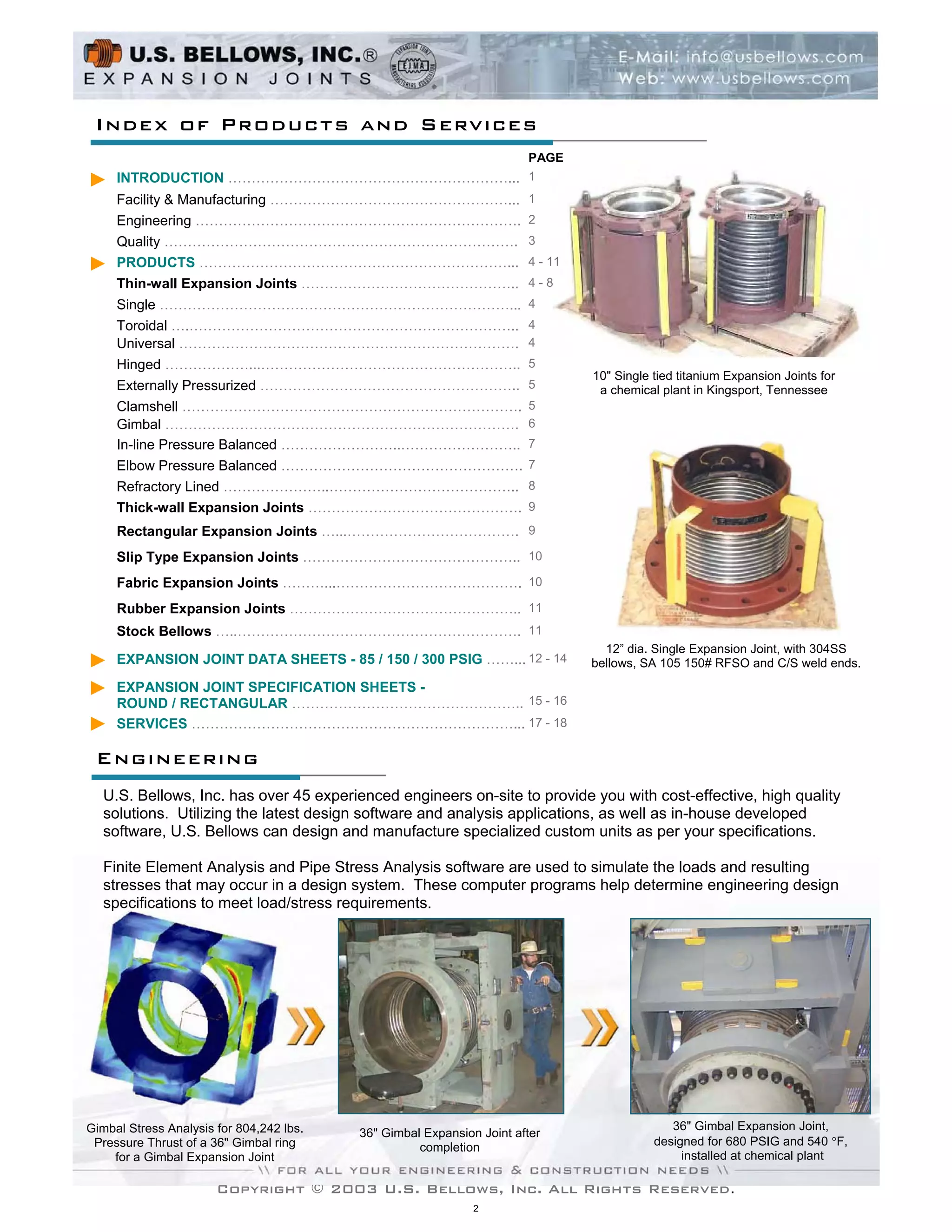 U.S. Bellows Expansion Joint Brochure | PDF