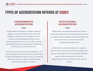 Strengthening Academic Credentials through USBES Accreditation | PDF