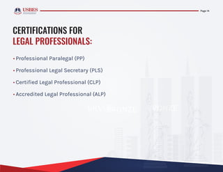 USBES CERTIFICATION FOR PROFESSIONAL DEVELOPMENT | PDF