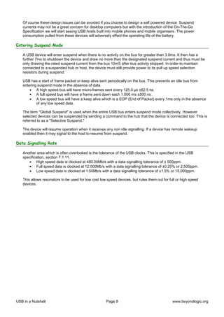 USB In A Nutshell - Making Sense of the USB Standard. | PDF