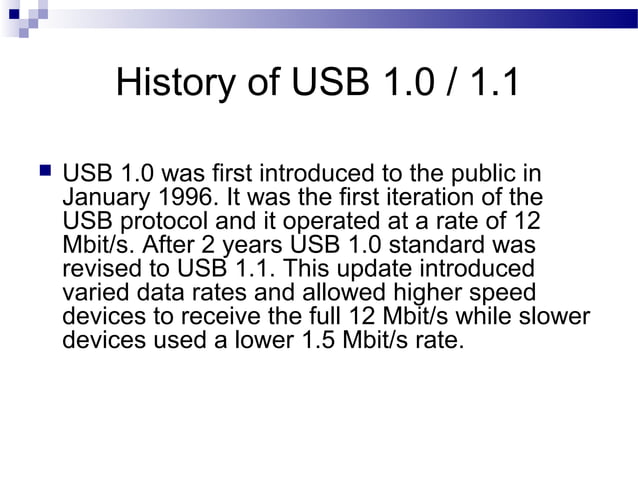 Usb information | PPT
