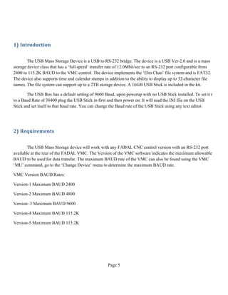 Fadal USB Installation and User Guide | PDF