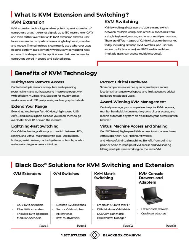 US Black Box KVM Extenders and Switches 2205 | PDF