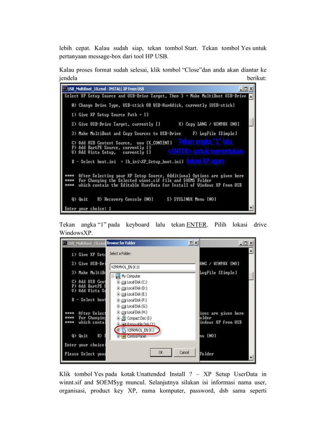 Usb multiboot xp hirens win7 | PDF