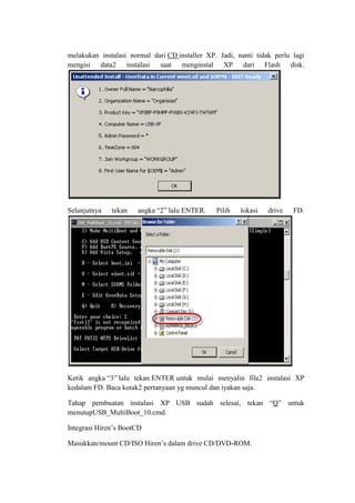 Usb multiboot xp hirens win7 | PDF