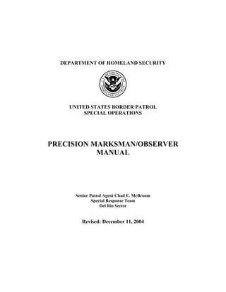Us boarder patrol sniper program | PDF